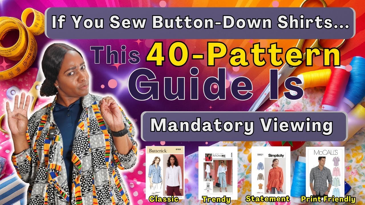 If you Sew Button Down Shirts...This 40 Pattern Guide Is Mandatory ...