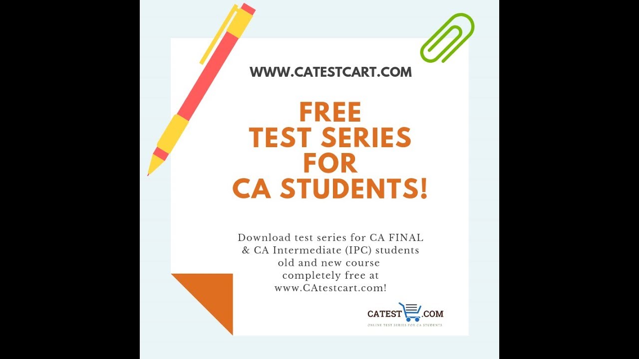 CA TEST CART - How online test series works at CA test cart - YouTube