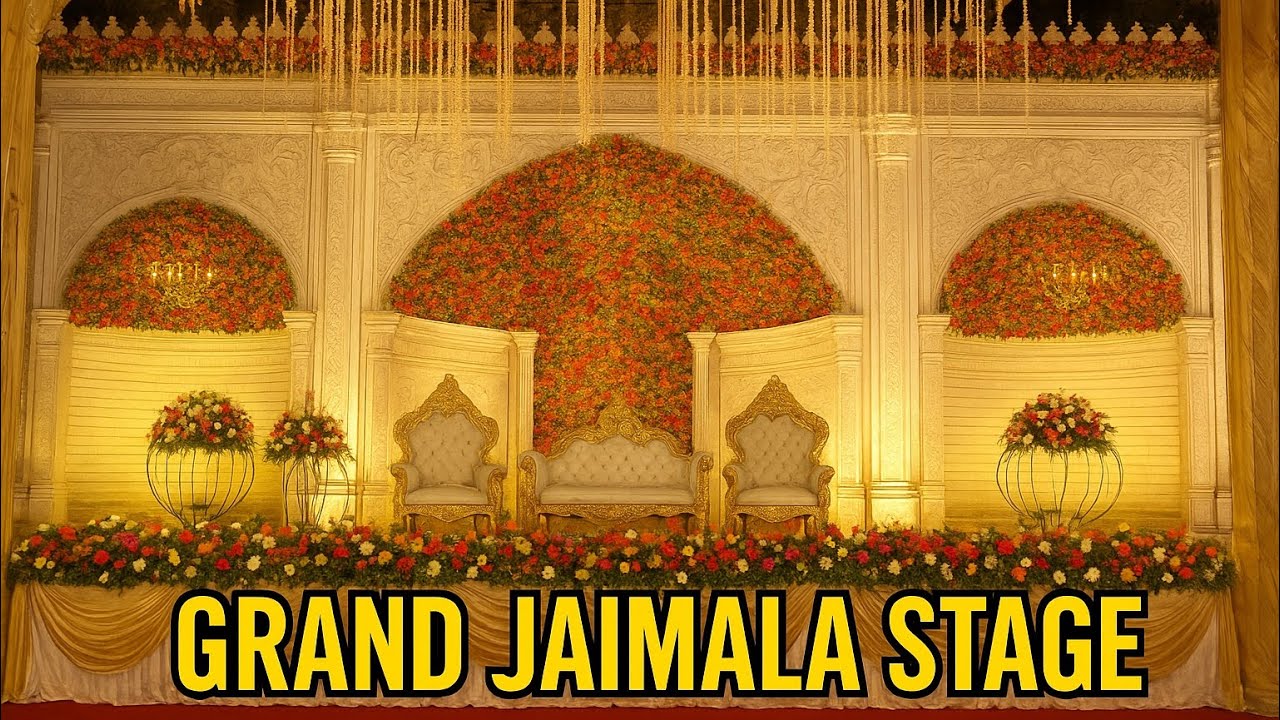 Most Beautiful Jaimala Stage Design | Luxury Floral Varmala Decor - YouTube