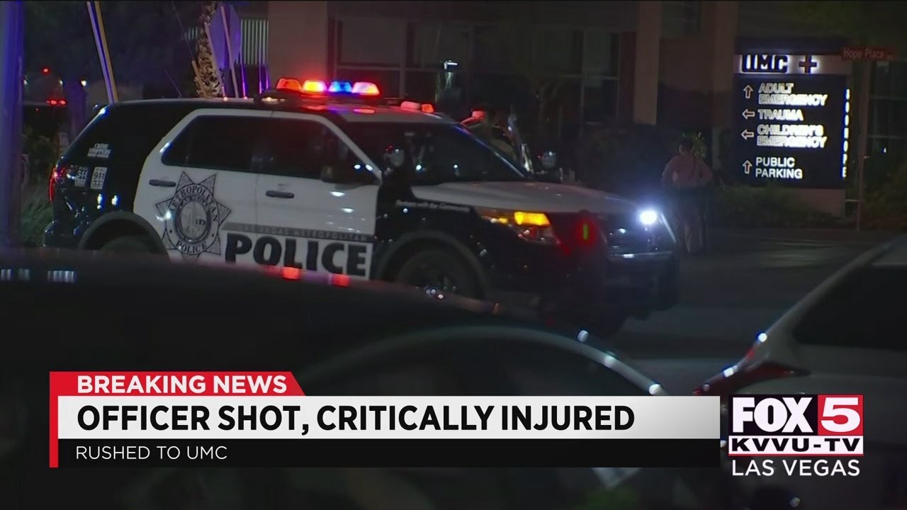 Officer critically injured in shooting near Circus Circus - YouTube