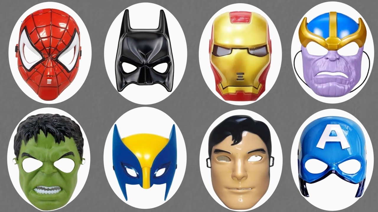 AVENGERS TOYS/Action Figures/Superhero Mask/Batman, Spider-Man, Captain ...