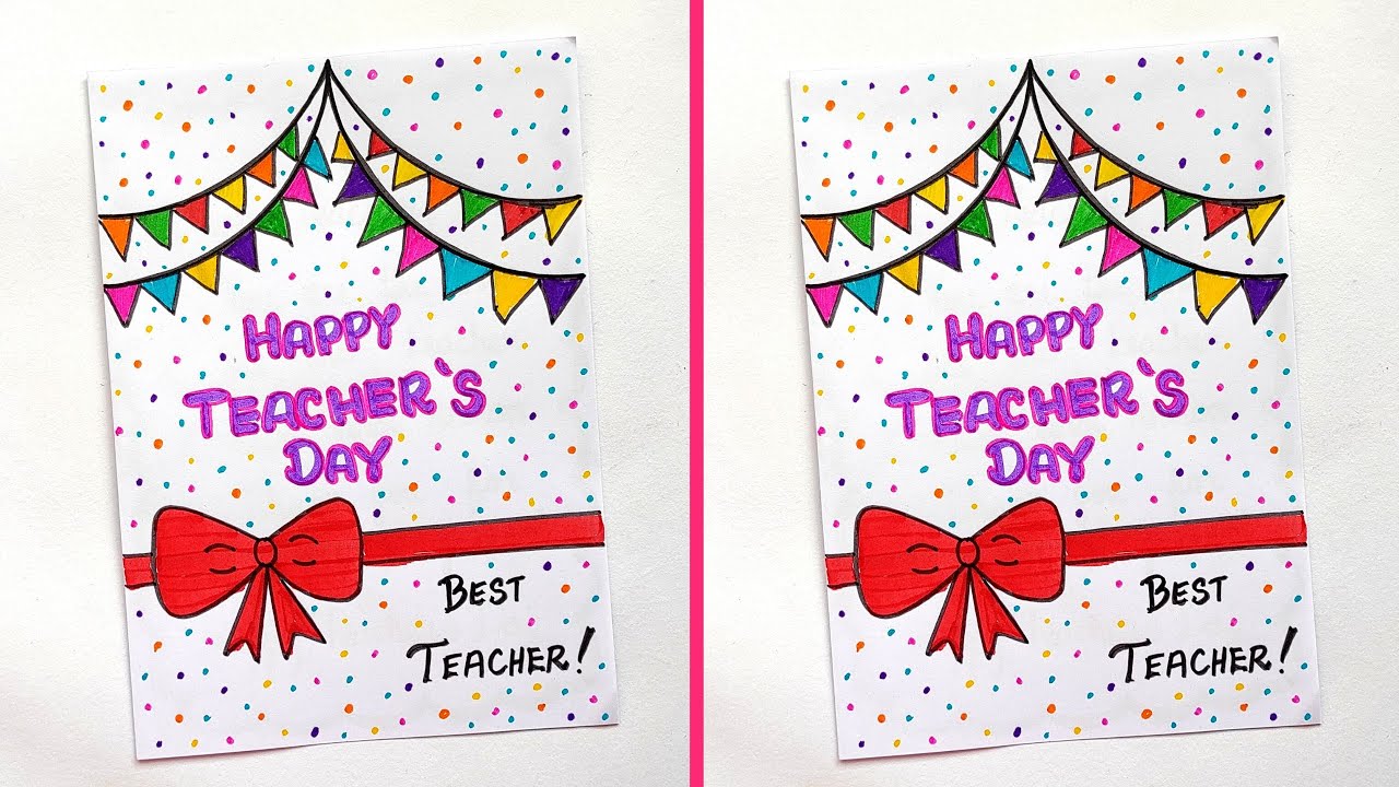 Teachers day card | Easy & beautiful card for Teachers day | How to ...
