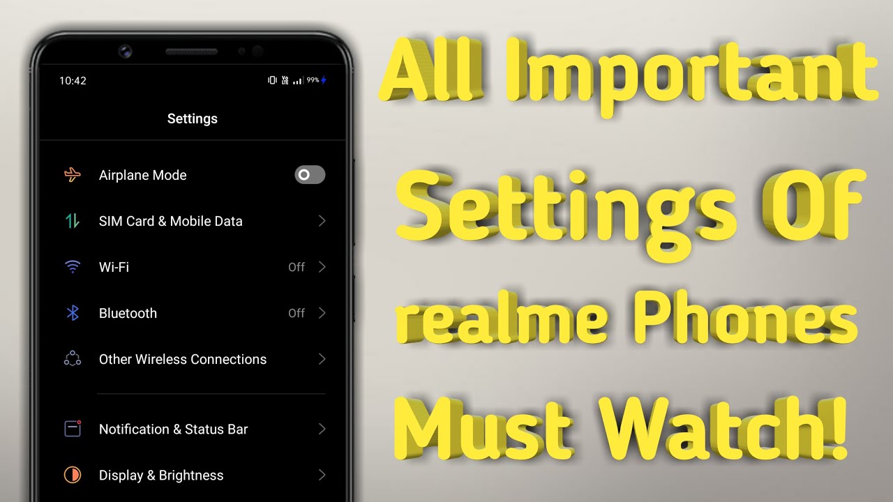 All Important Settings Of Realme Phones! - YouTube