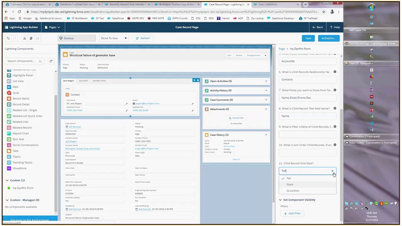 My DynPro Form Salesforce Lightning Component Demo - YouTube