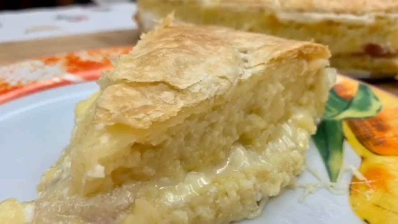 TORTA SPUMA DI PATATE SFOGLIATA AI 4 FORMAGGI POTATO CAKE - YouTube