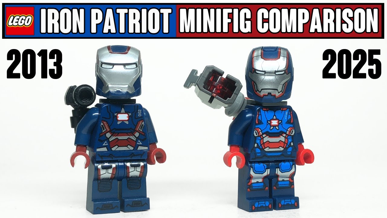 COMPARISON: LEGO Iron Patriot Minifigures (2013 vs 2025) - YouTube
