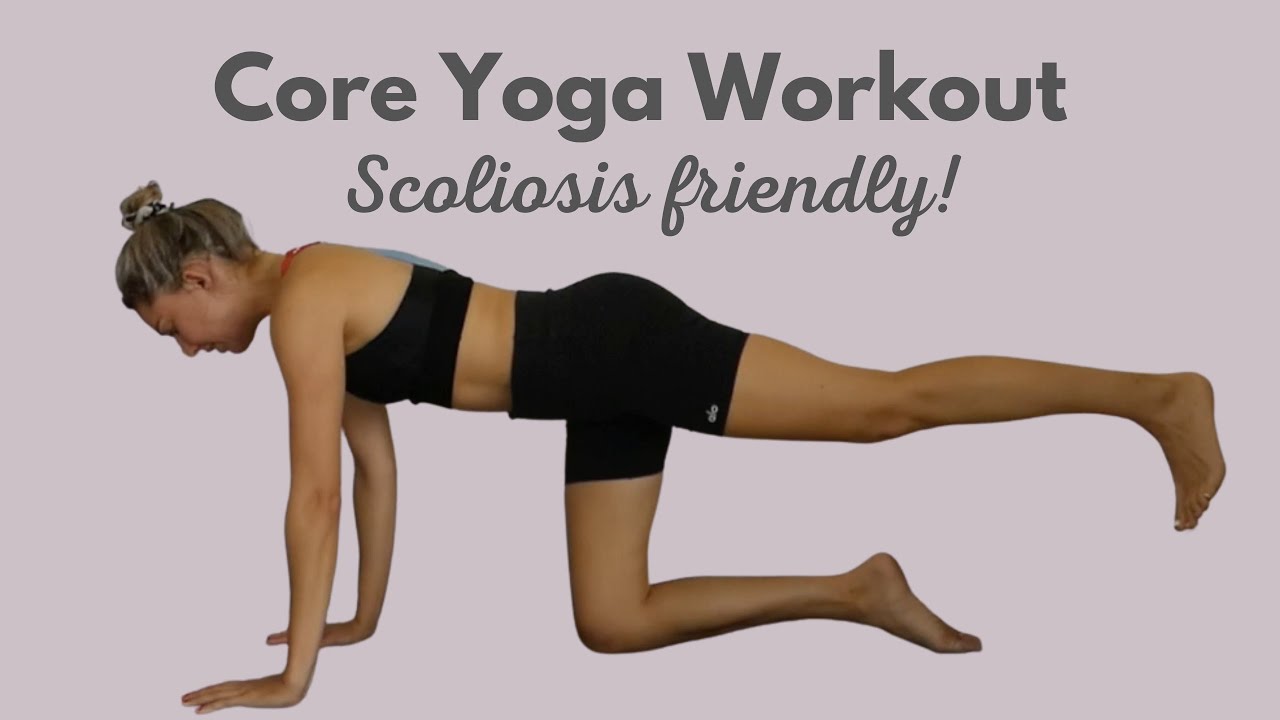 Core Yoga Workout - 13 minute scoliosis friendly ab burner! - YouTube
