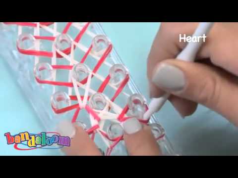 RainBow Loom Ntherlands How To Make Heart Bracelet - Design Rubber Band ...