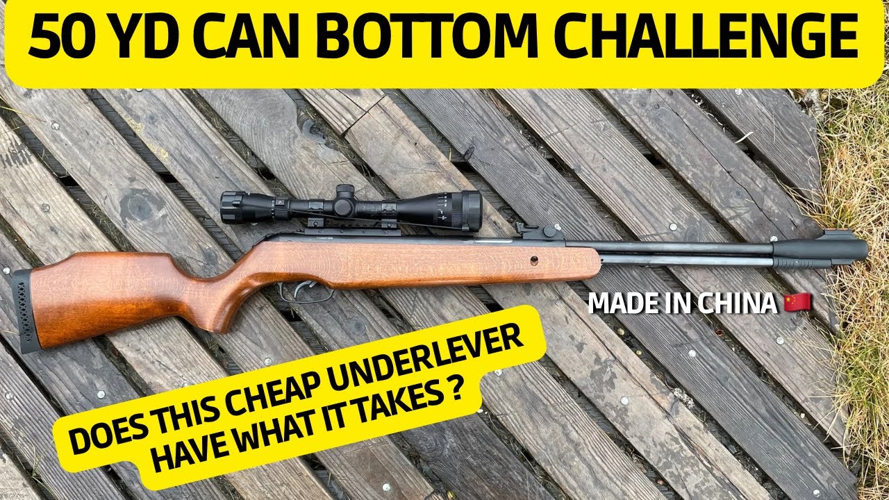 50 yd Can Bottom Challenge - Xisico XS46U Under Lever Airgun - YouTube