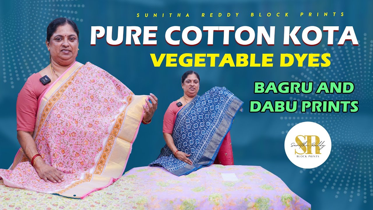 Pure Cotton Kota Sarees with Vegetable Dyes Sarees | By Sunitha Reddy ...