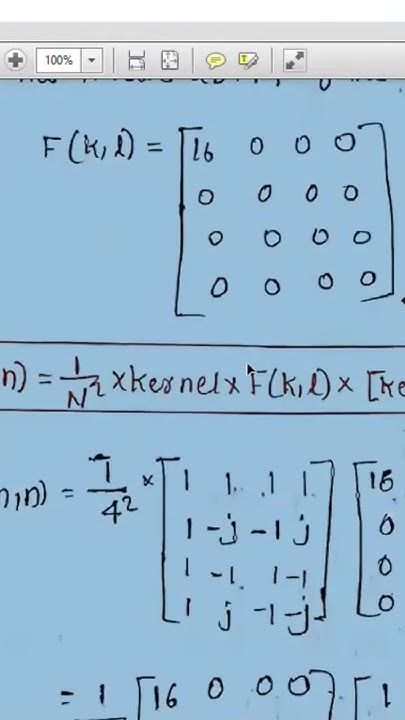 Problem on Inverse 2D DFT - YouTube