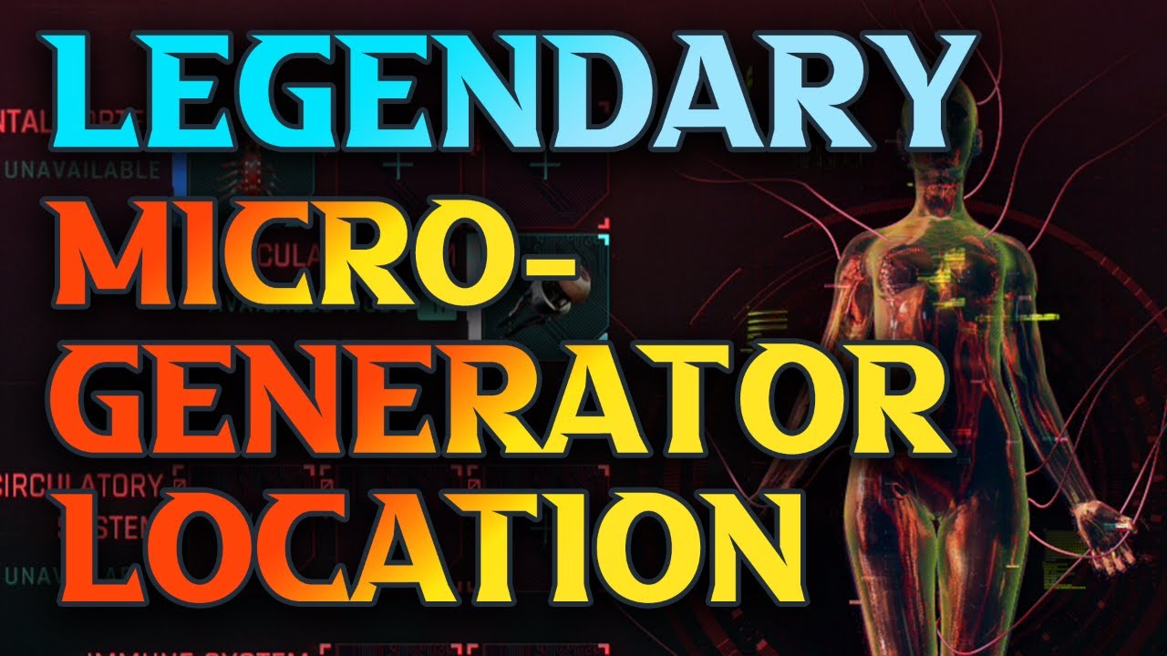 Cyberpunk 2077 Legendary Microgenerator Location - YouTube