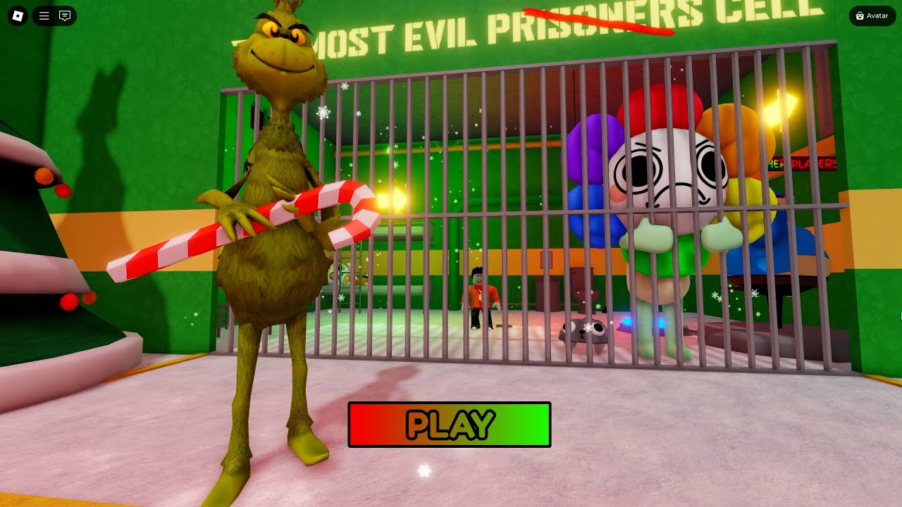 GRINCH PRISON RUN (Obby) New Update - Roblox Walkthrough FULL GAME # ...