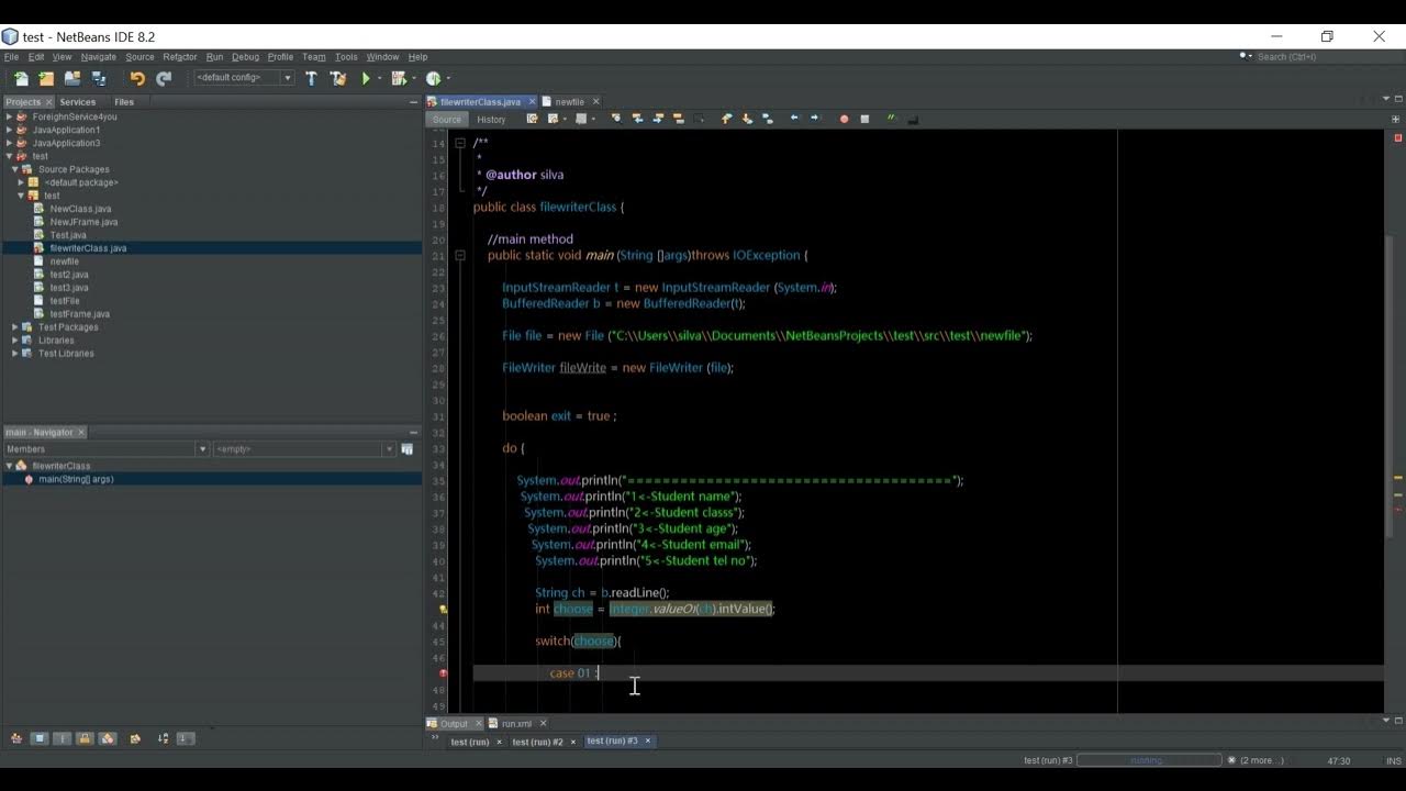 save data to TextFile in java using NetBeans - YouTube