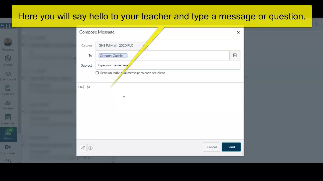 How To Use the Canvas Inbox to Email Your Teacher - YouTube