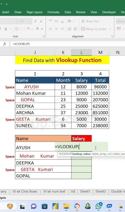vlookup function in Excel #na #excel #exceltricks #exceltips #viral #viralvideos - YouTube