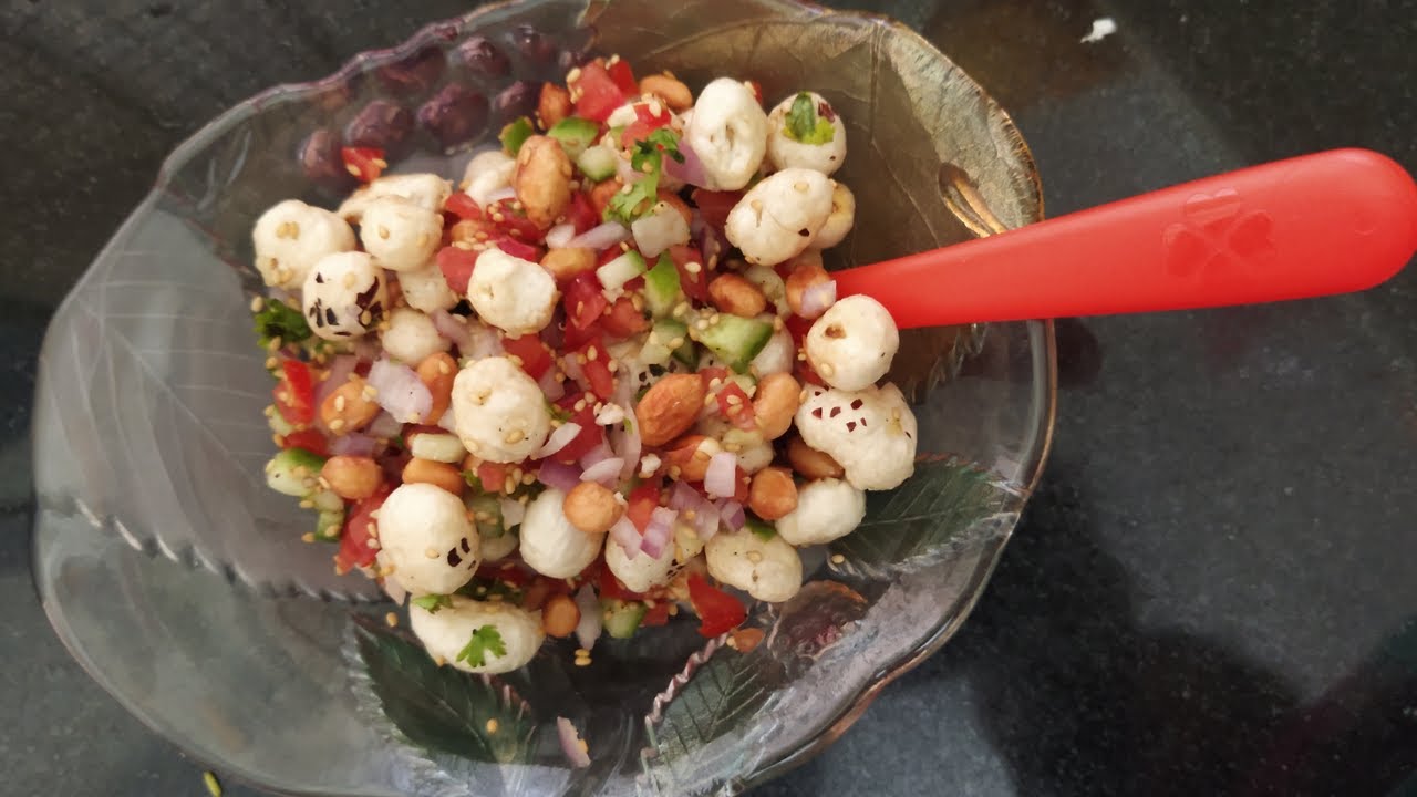 Phool Makhana chat | Delicious snack recipe | Lotus Seed chat | Healthy ...