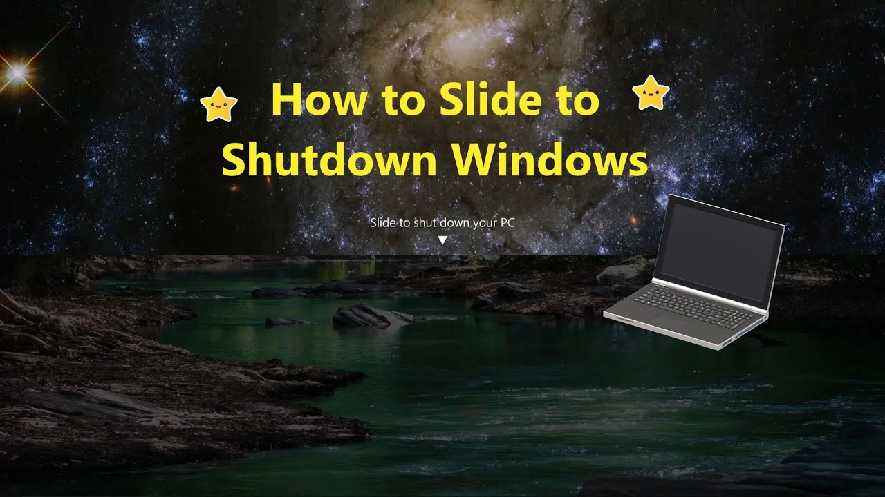 How to Slide to Shutdown Windows - YouTube