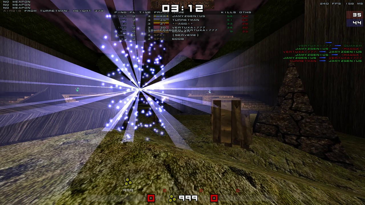 Quake 1 MP Instagib Gameplay (QuakeWorld - EzQuake) 2019 - 2 - YouTube