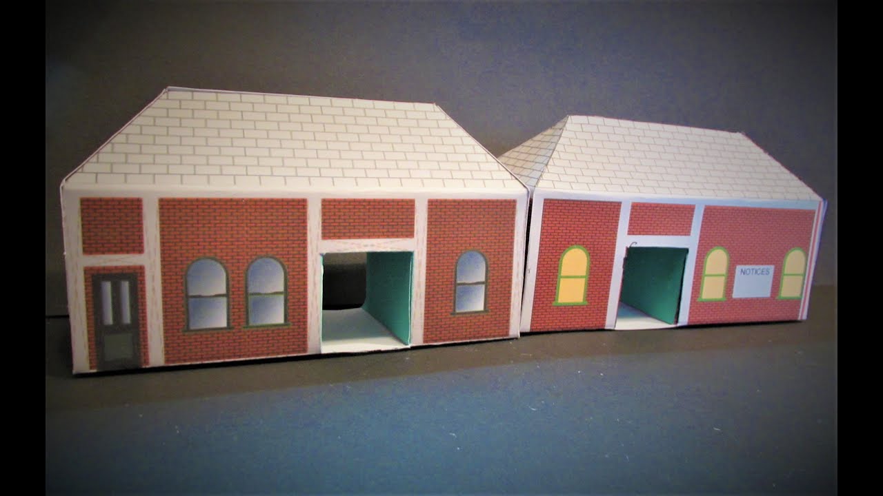 How to make a Station Building for model railway railroad layout (N/OO ...