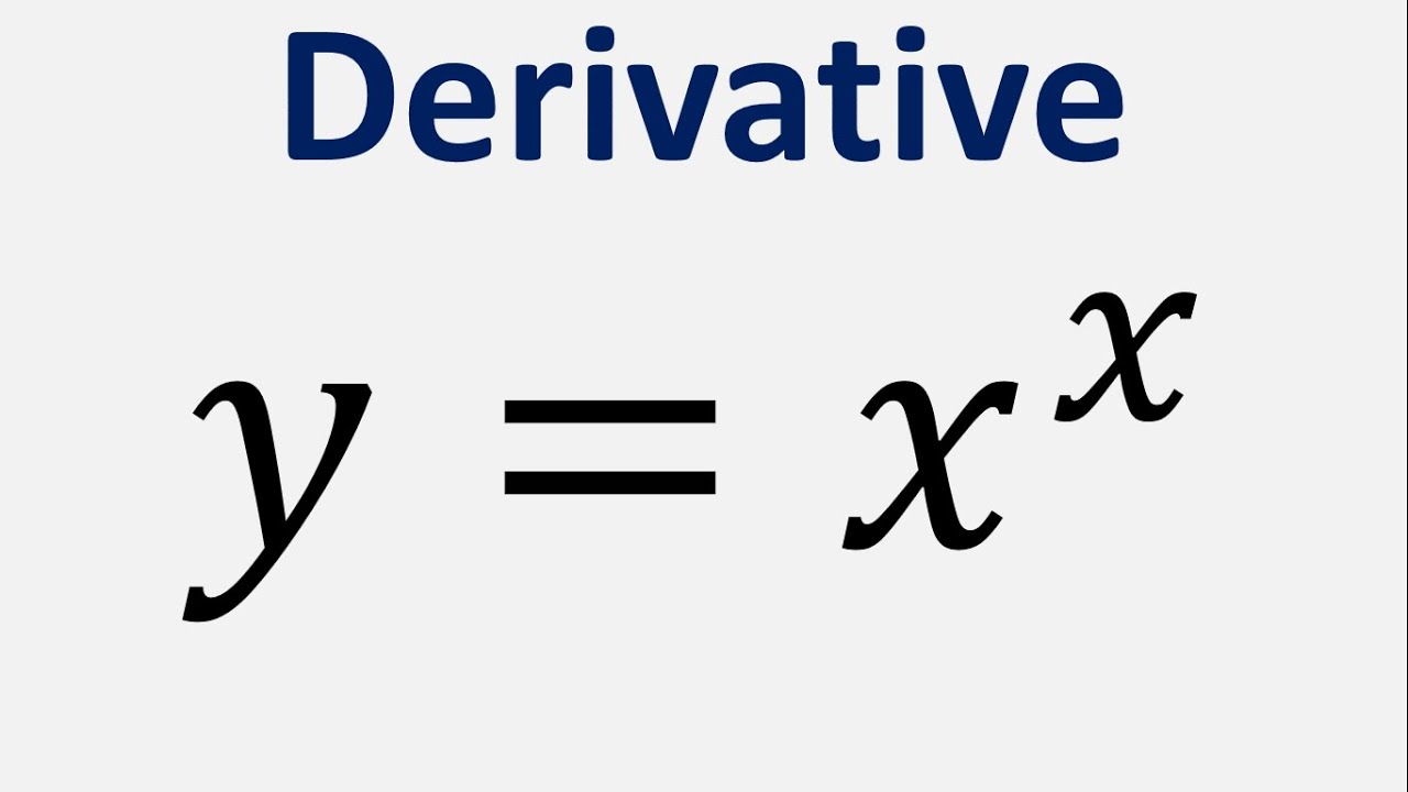 Derivative of x^x - YouTube