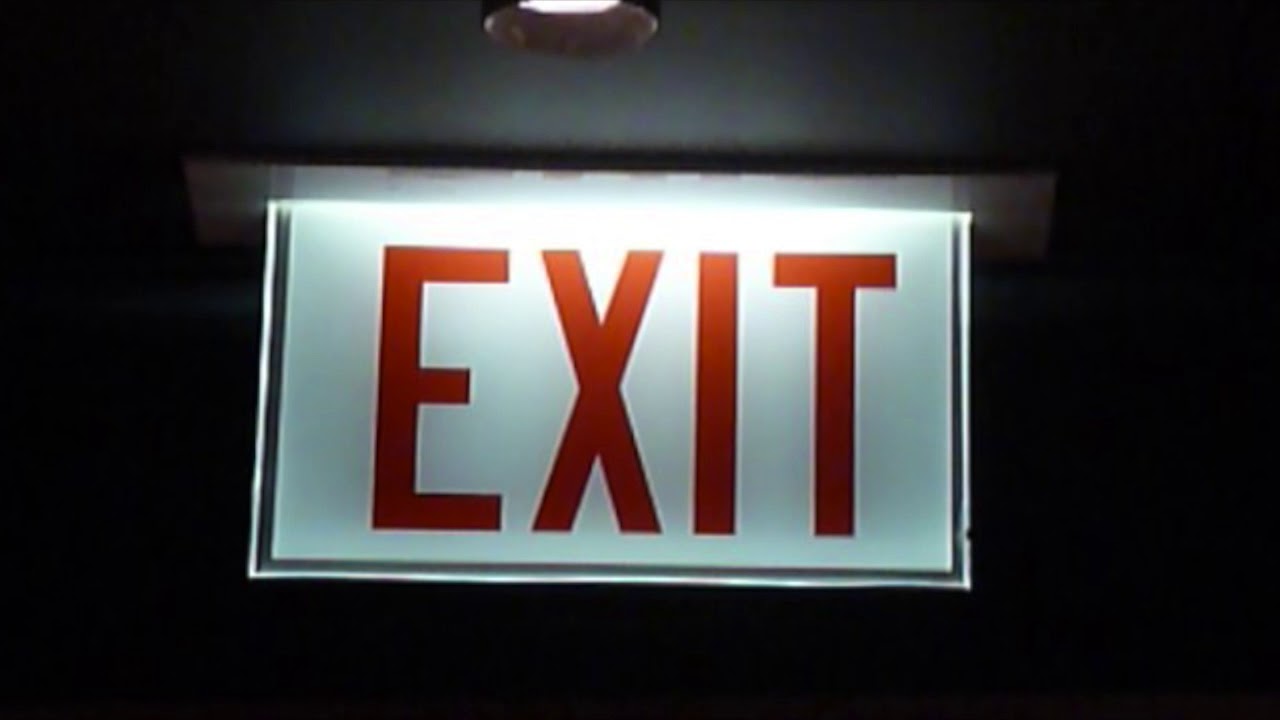 Exit Exit Exit blinking sign - YouTube
