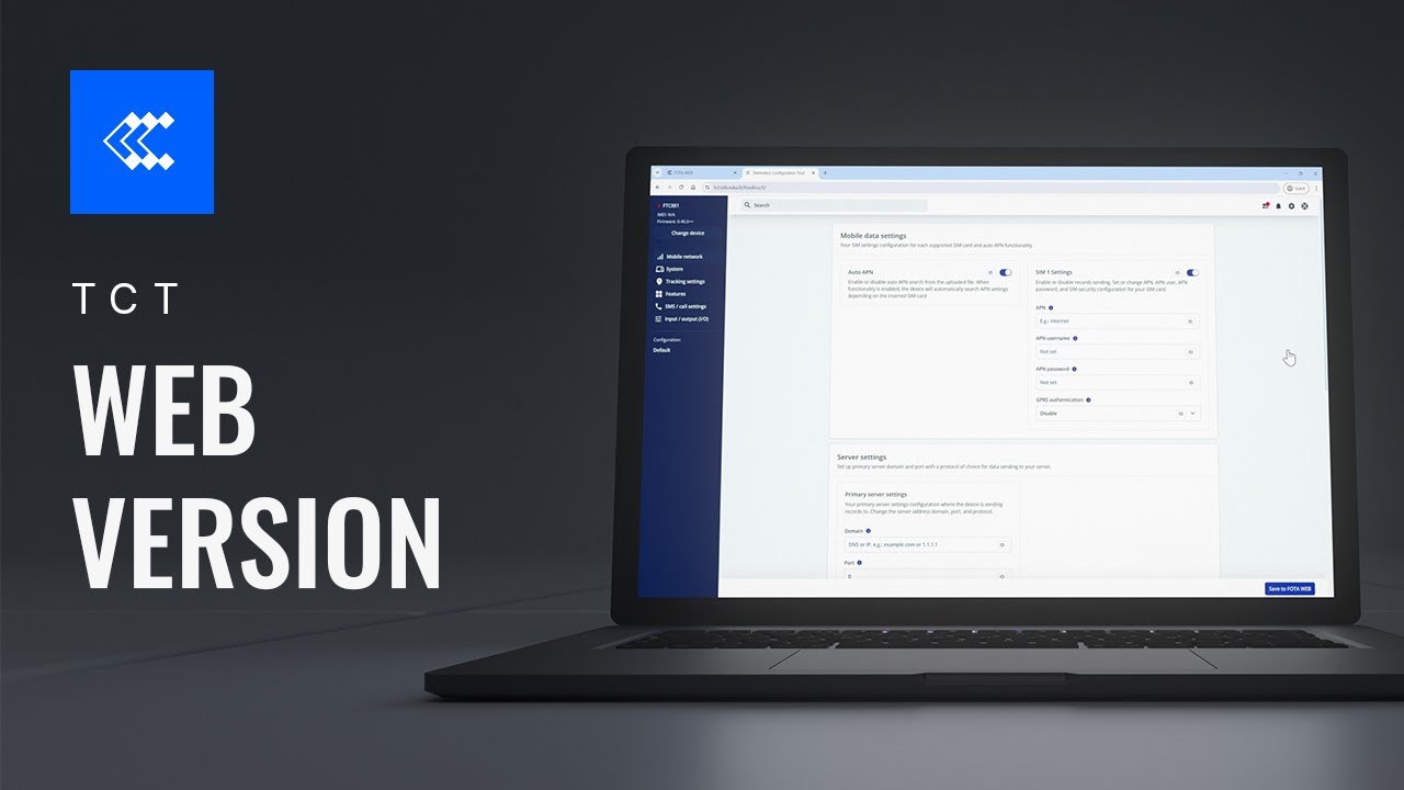 Introducing new web version | Telematics Configuration Tool (TCT ...