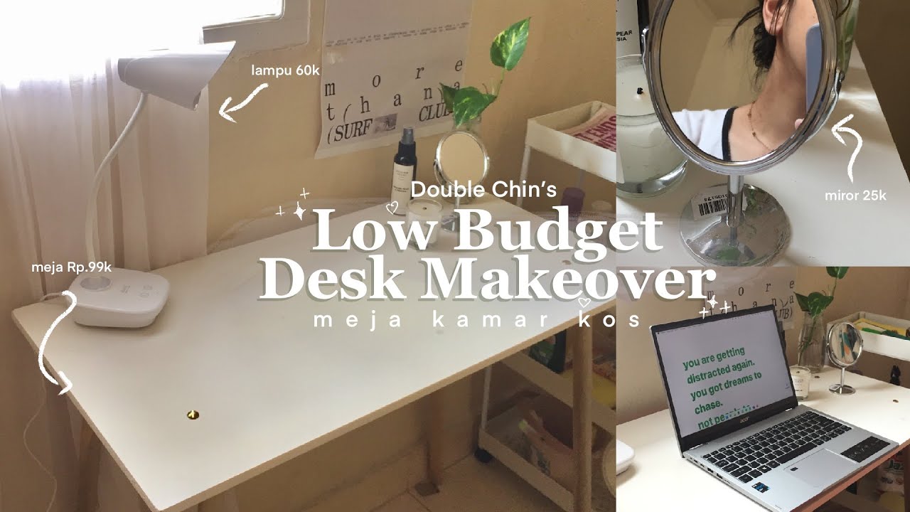 Low Budget Desk Makeover 2023 | Dekor Meja kamar kos - YouTube