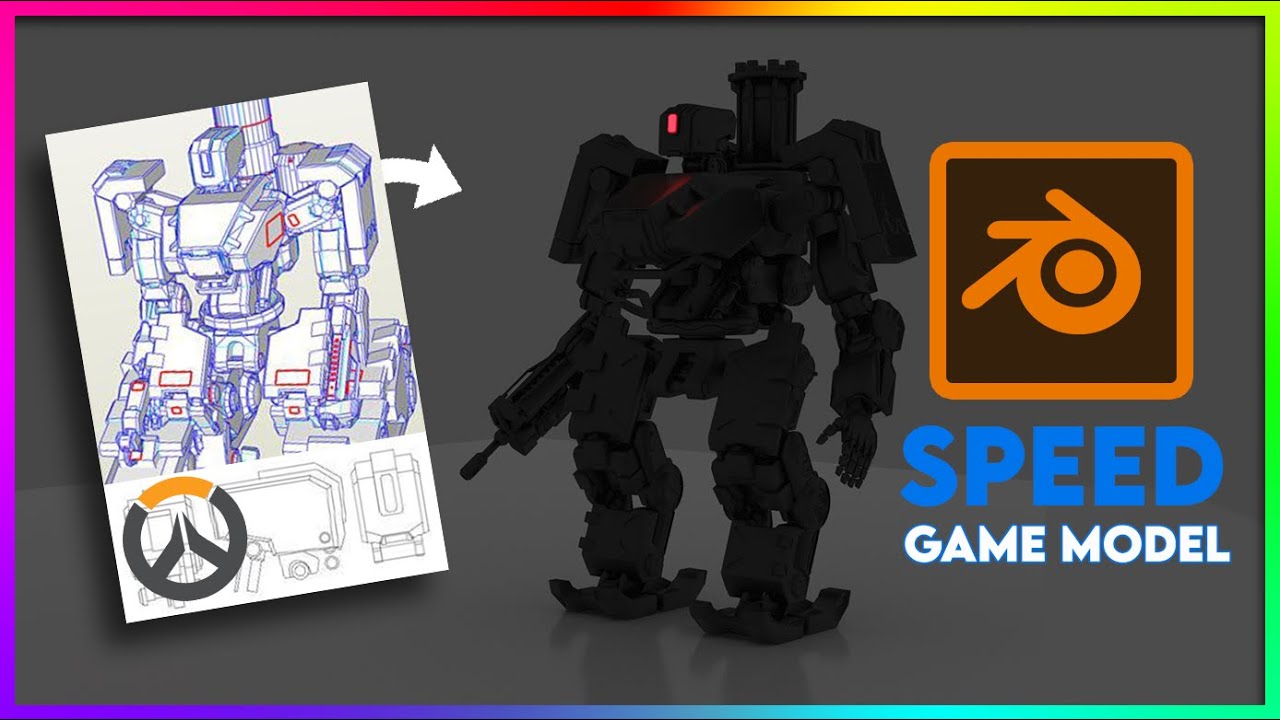 Modeling 3d Bastion From Scratch Overwatch Speed Art Speed Game