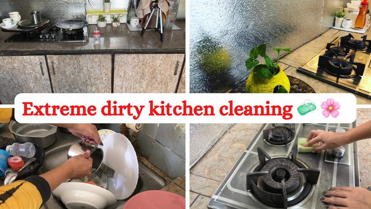 Extreme dirty kitchen cleaning🧽 |Kitchen cleaning motivation |how I ...