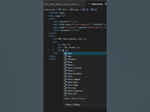 HTML Description List || html other list #shorts #html #code - YouTube