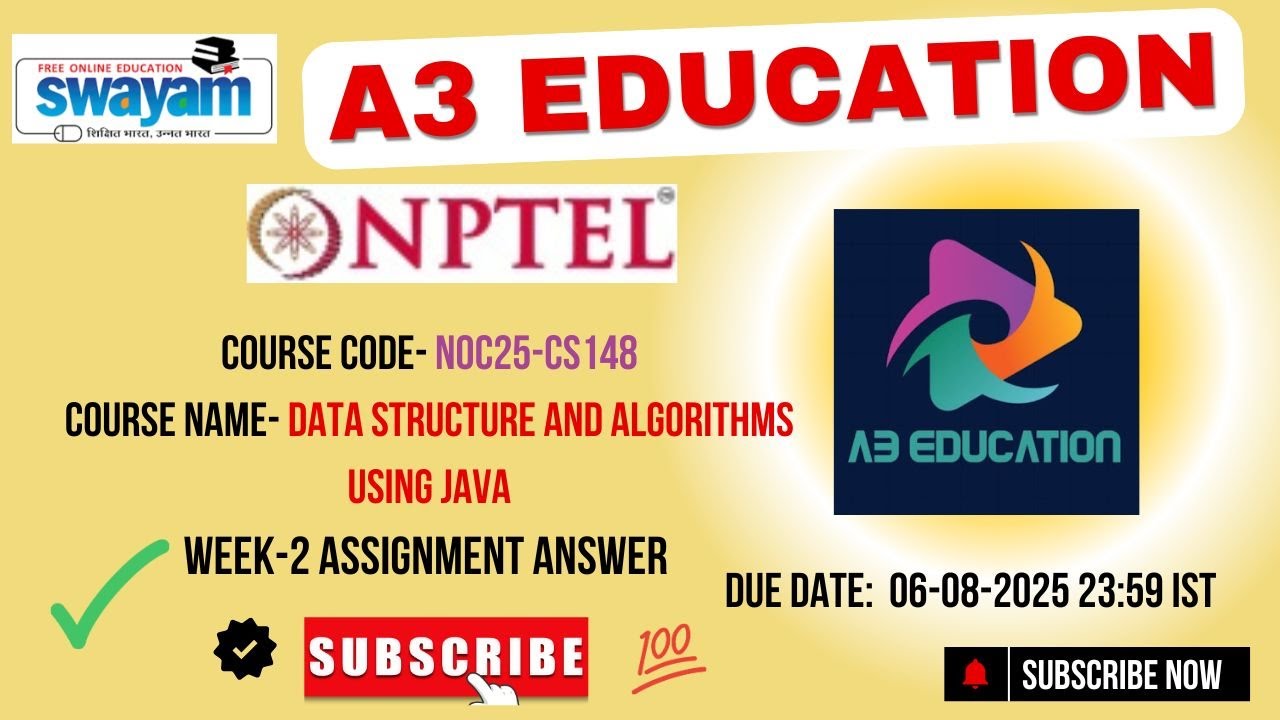 NPTEL Data Structures & Algorithms Using Java Week 2 Assignment Answers | NOC25‑CS148 | Jul–Dec ...