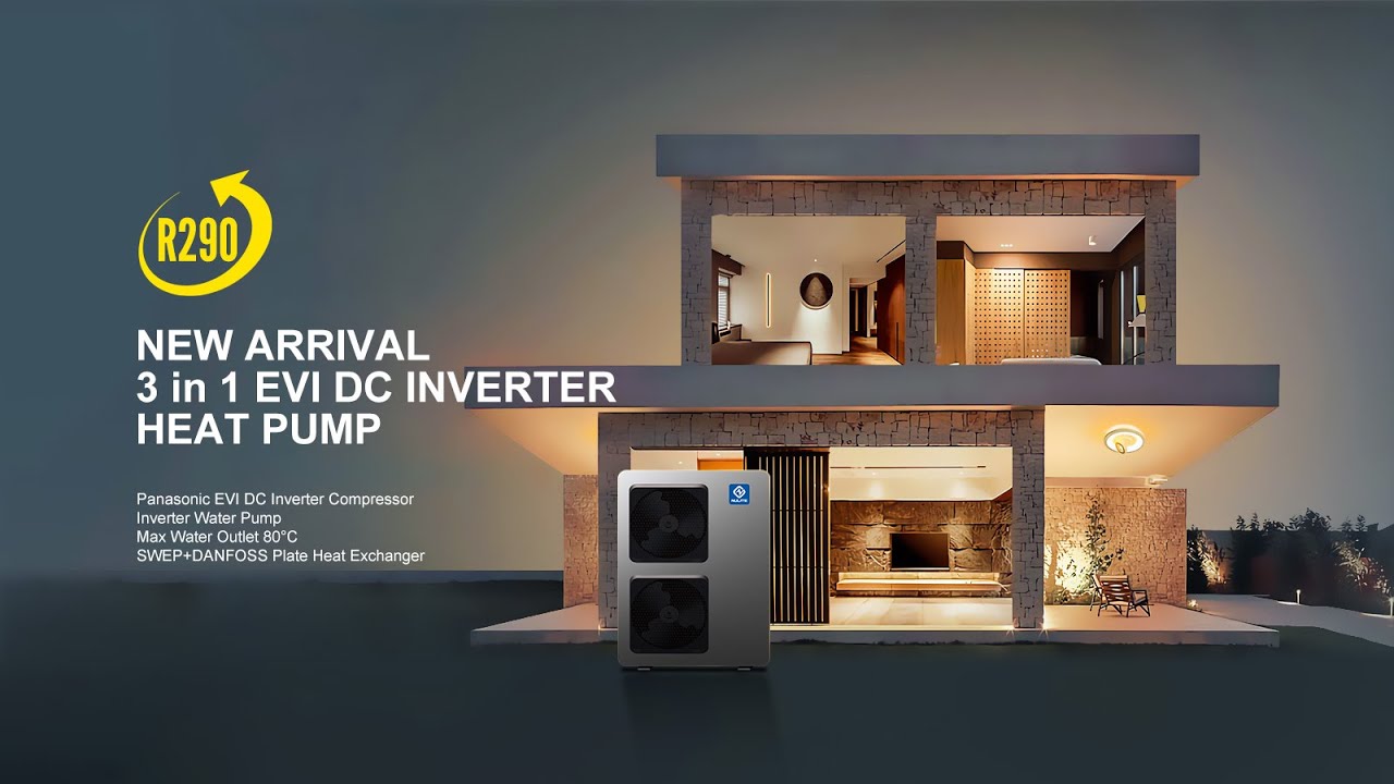 Nulite-new-energy R290/R32 DC Inverter heat pump monoblock. - YouTube