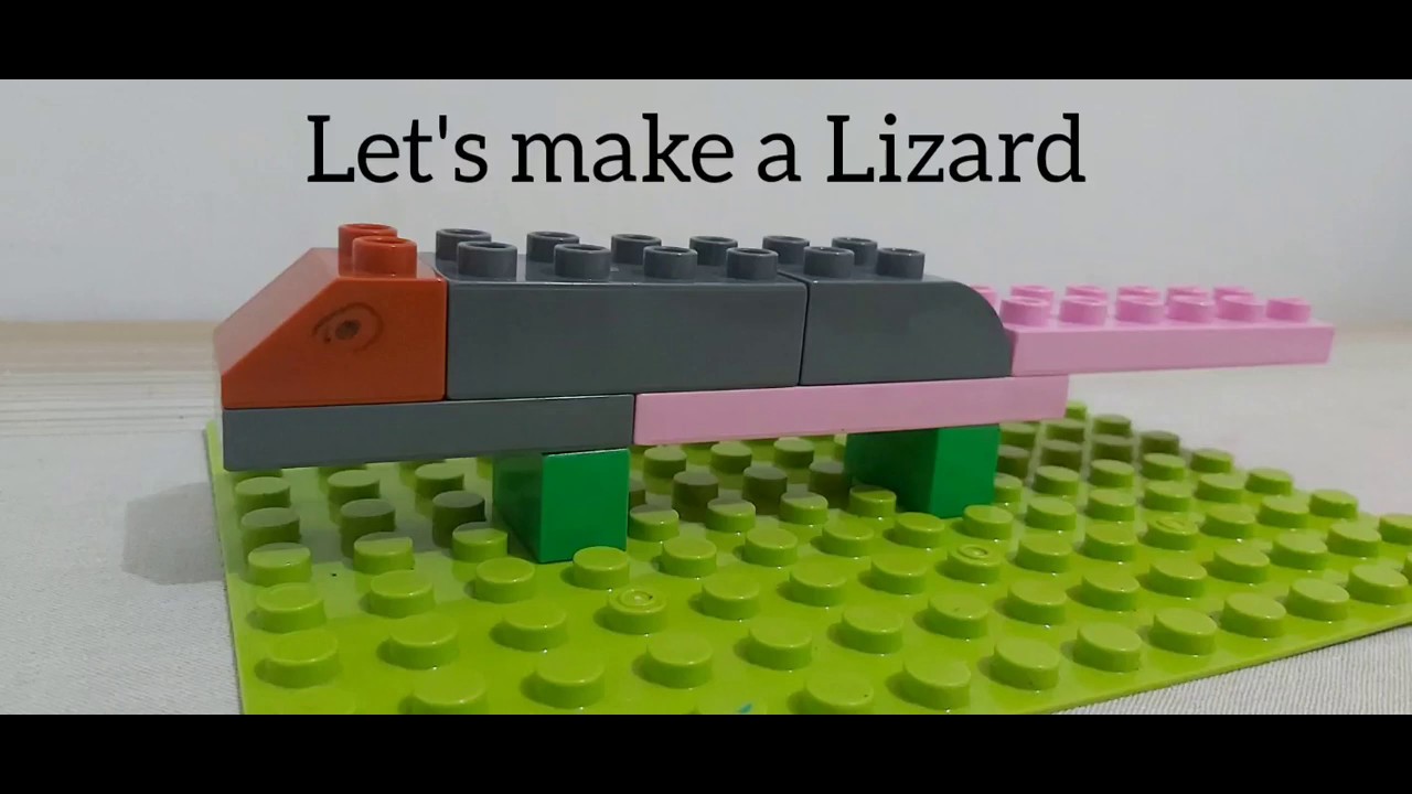 How to build a Lizard from building blocks (LEGO, duplo, LEPIN, DIY ...