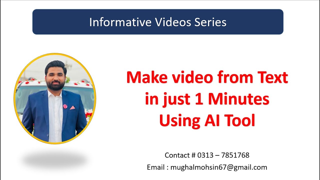 Make short video from text in 1 Minutes using AI tool || Informative ...