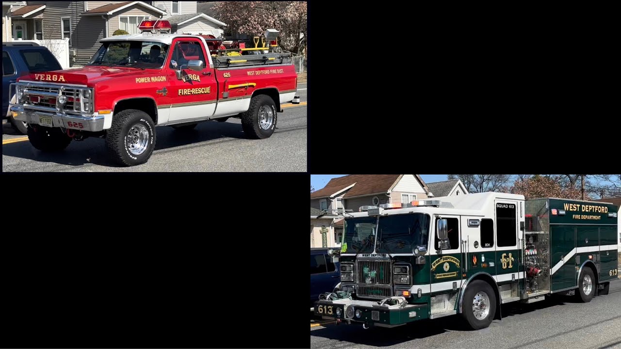 West Deptford Brush 625 & Squad 613 Responding - YouTube