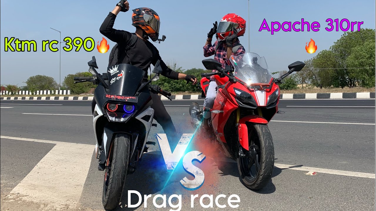 Ktm 390 v/s Apache 310 RR | drag race | top speed | frenk moto vlogger ...