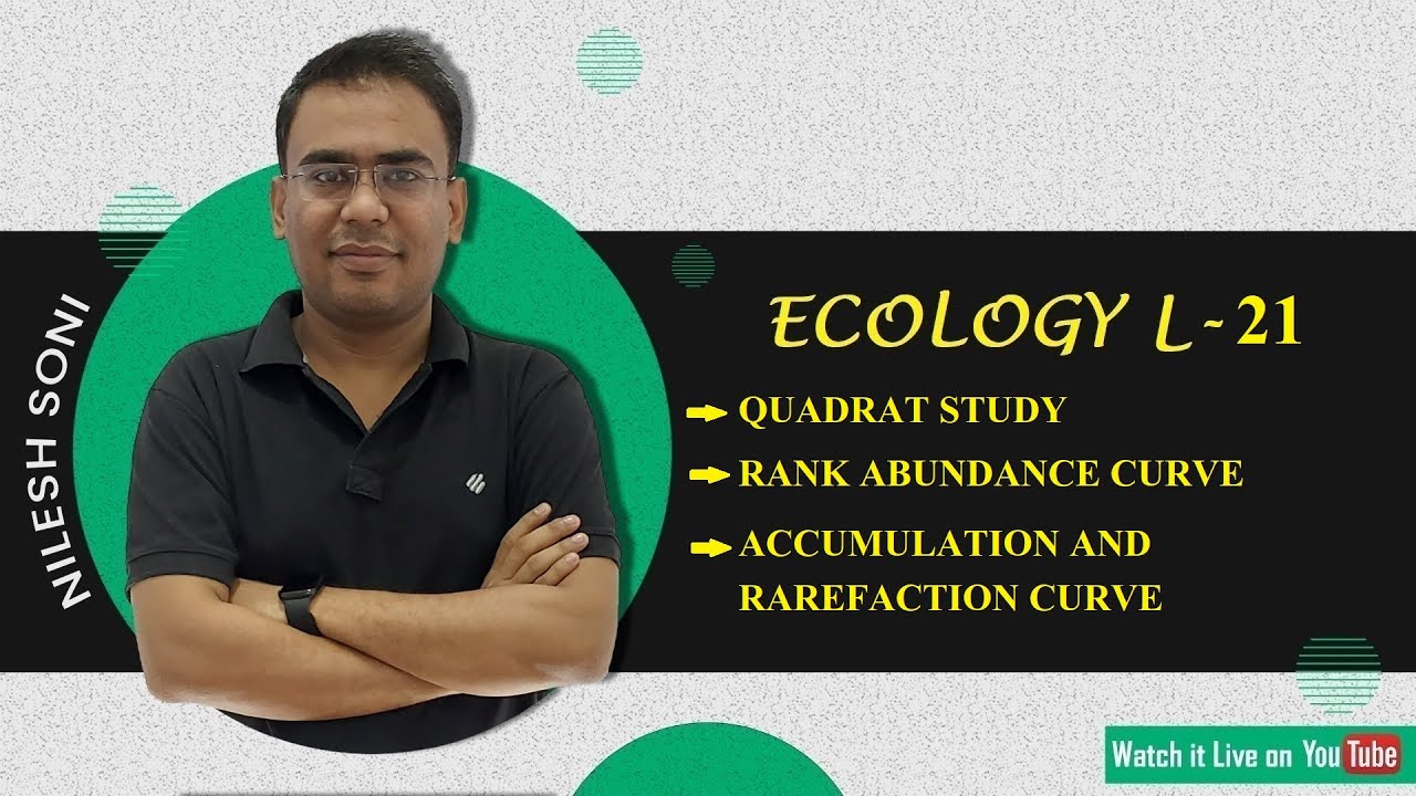 Quadrat Study, Rank Abundance Curve, Accumulation and Rarefaction Curve | Nilesh Soni - YouTube