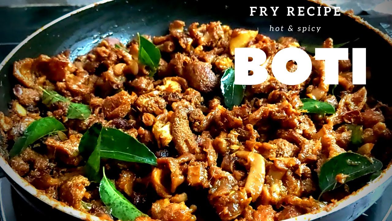 Boti Fry Recipe( ஆட்டு குடல் வறுவல்):#32 | Village kudal fry |Goat ...