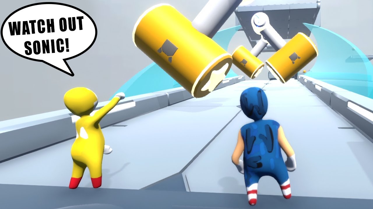 SONIC AND TAILS WORKING TOGETHER in HUMAN FALL FLAT - YouTube