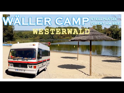 Wäller Camp Westerwald Wohnmobilhafen am Seeweiher Stellplätze direkt am See mit Kurzvisite Weilburg
