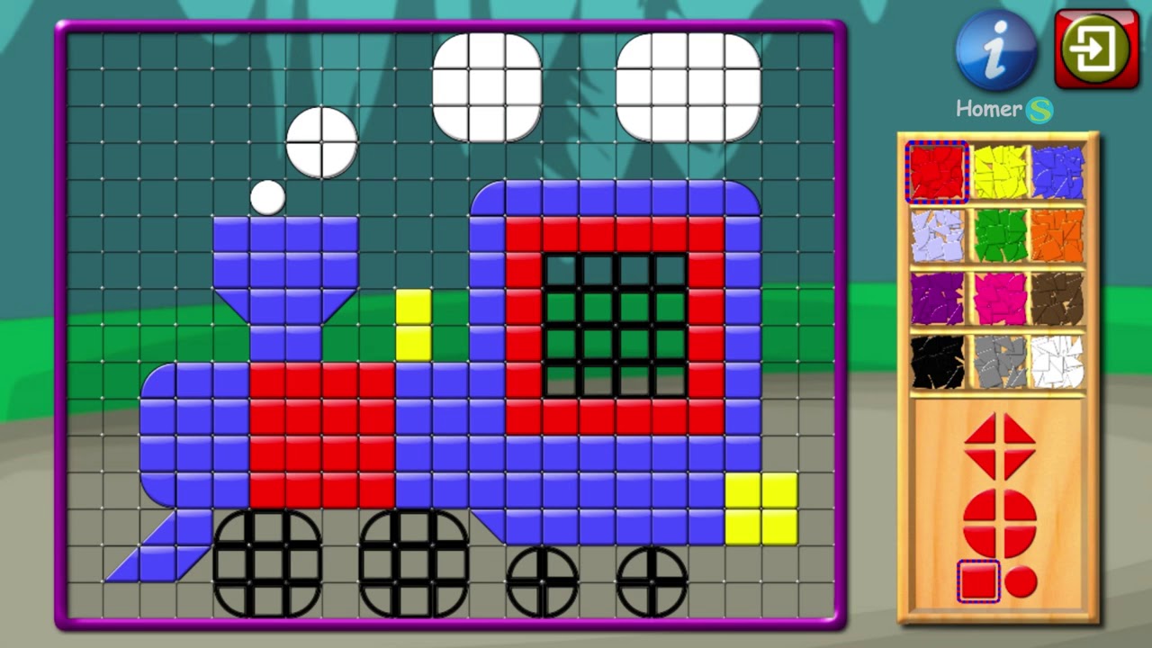 Kids mosaic art forms #1 - YouTube