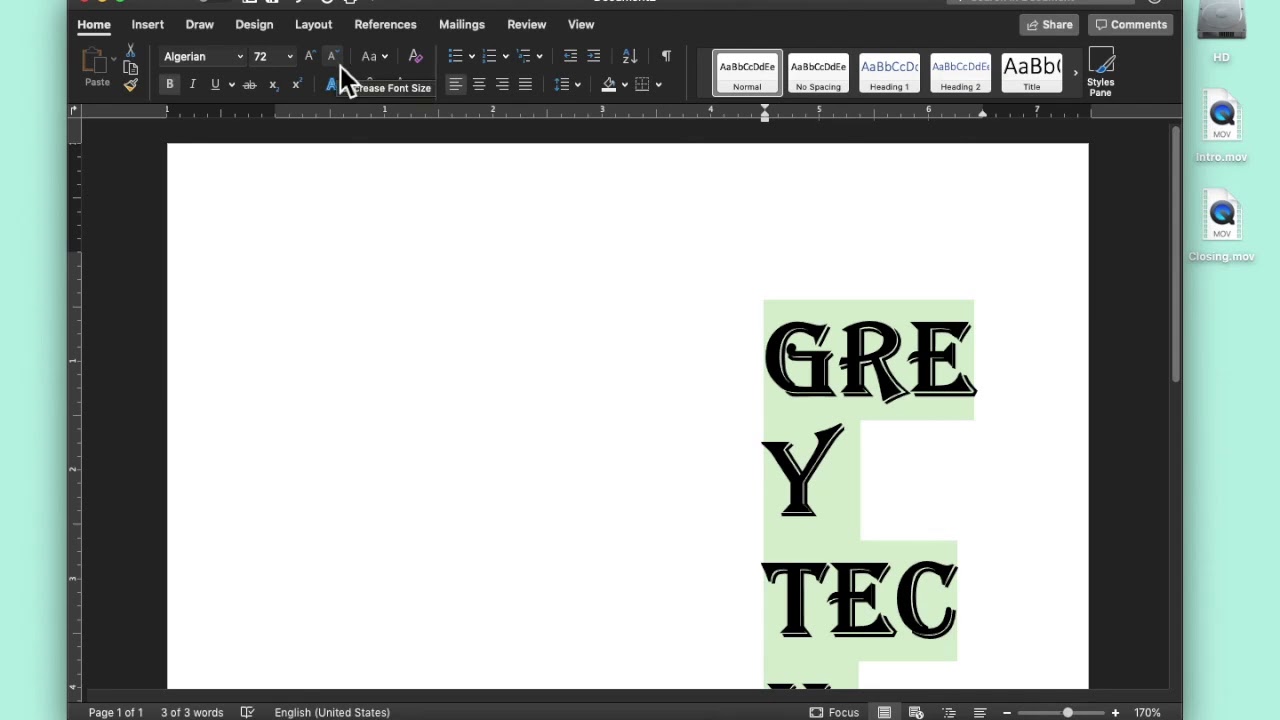 The Easiest Way To Incrementally Change Font Size In MS Word YouTube The Easiest Way To Incrementally Change Font Size In MS Word YouTube