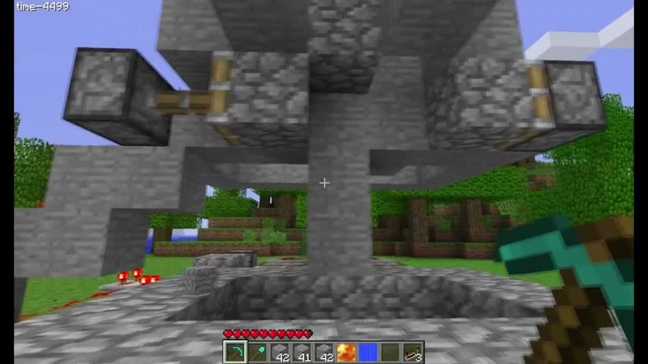 Minecraft Tutorial: Alternating Lava/Water Fountain - YouTube