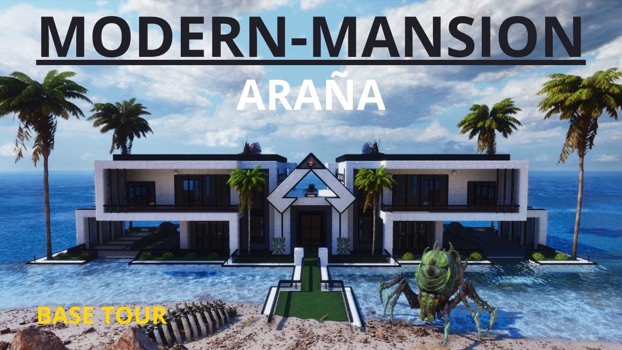 Ark Ascended: MODERN-MANSION. ARAÑA. - YouTube