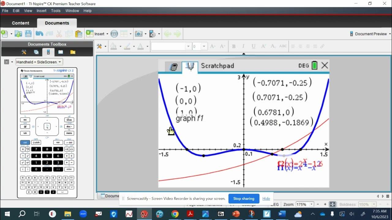 Cambridge IGCSE (0607) Graphing Functions Exam Question with a TI-nspire GDC. - YouTube