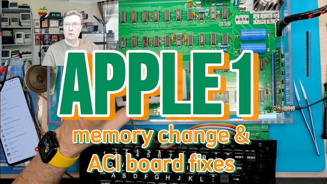 Apple 1 Memory changes and ACI board fixes - YouTube