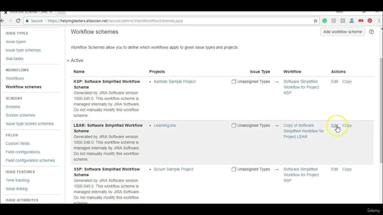 JIRA Course - 34 Adding customized workflows - YouTube
