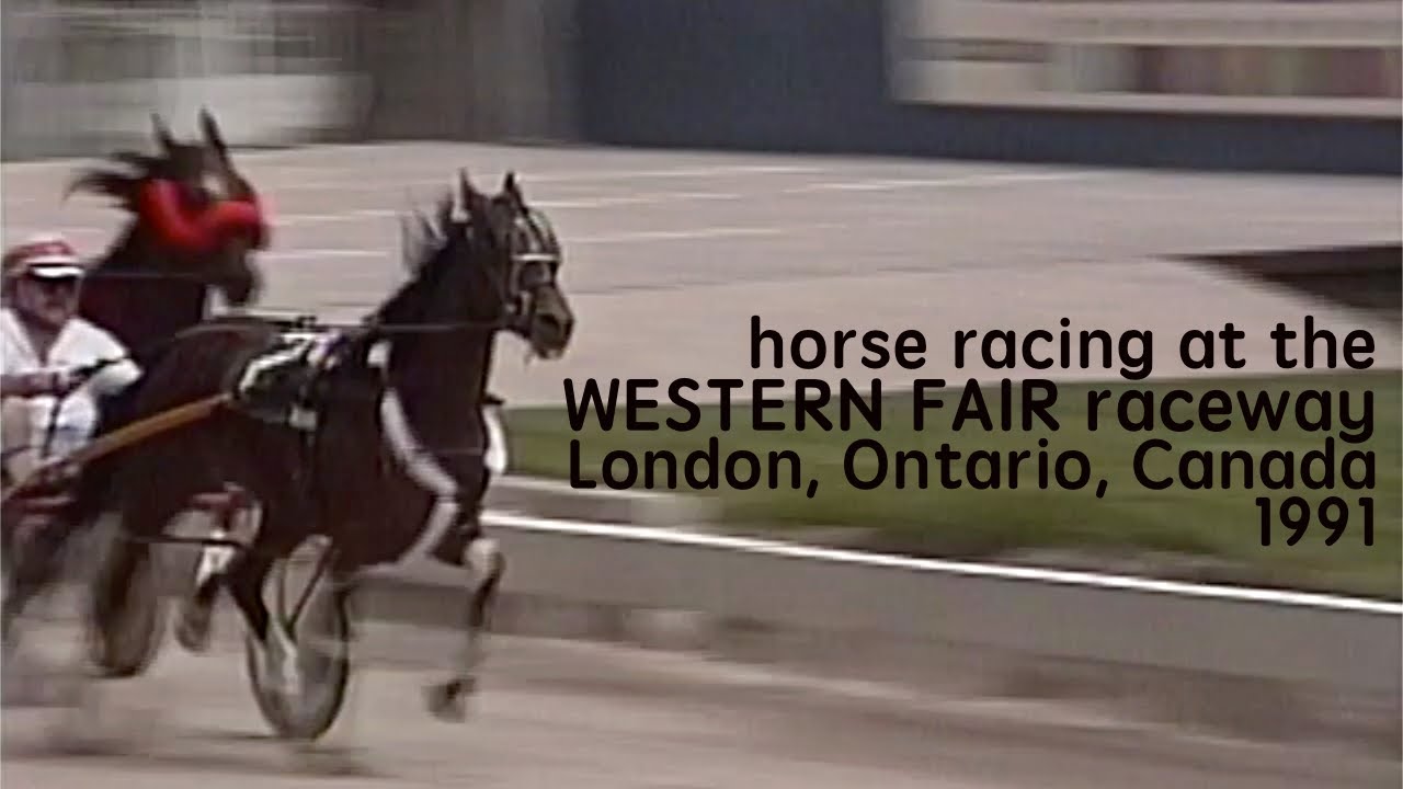 horse racing at the Western Fair raceway London, Ontario, Canada 1991 ...