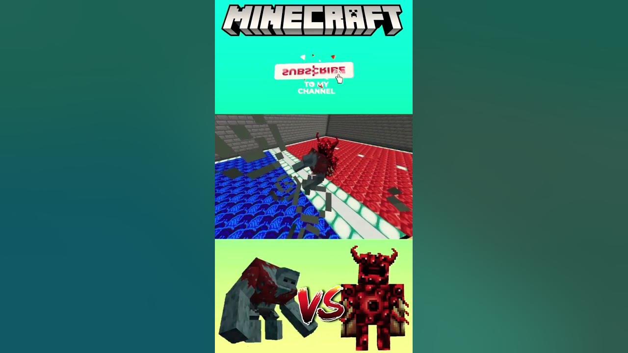 Mutant Bouldering Zombie Vs Borden Fight Mobbattle Minecraft Youtube